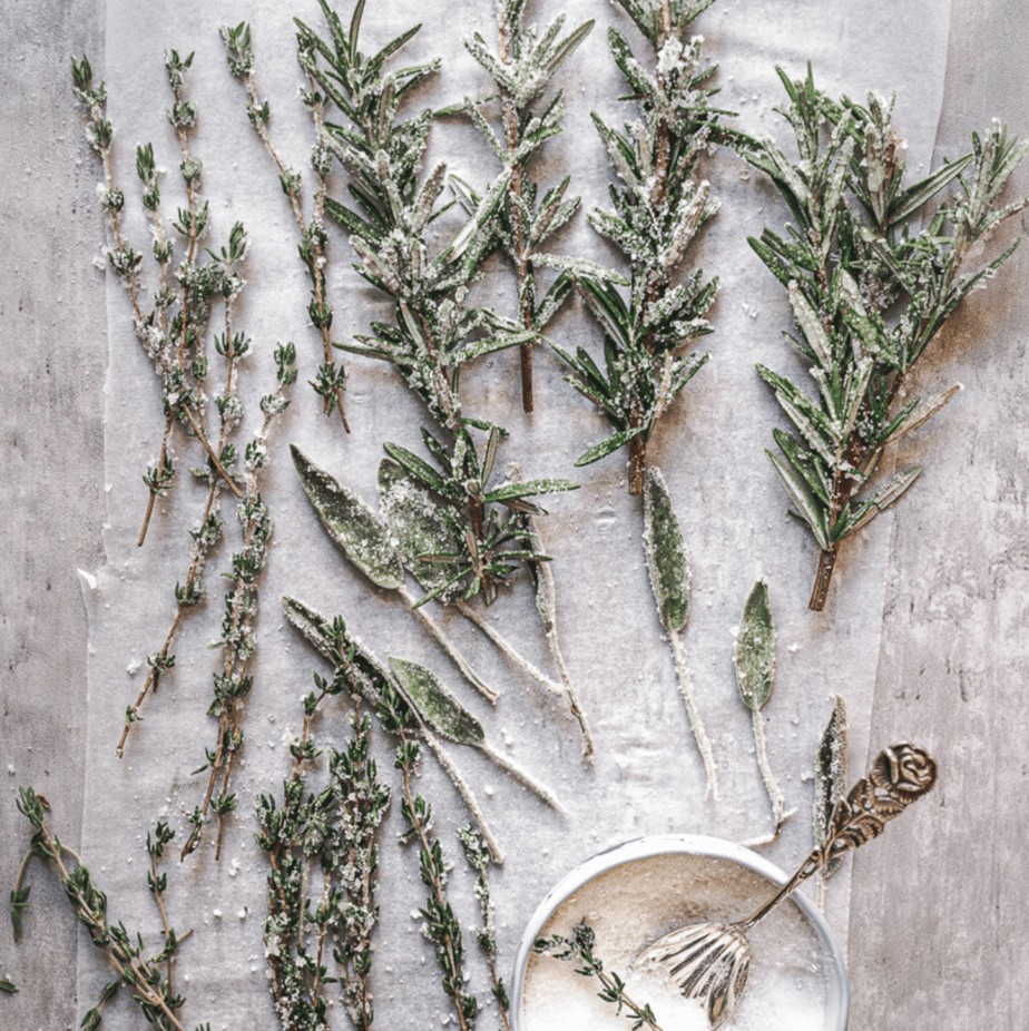 Candied Herbs For An Elegant Garnish - Frolic & Fare