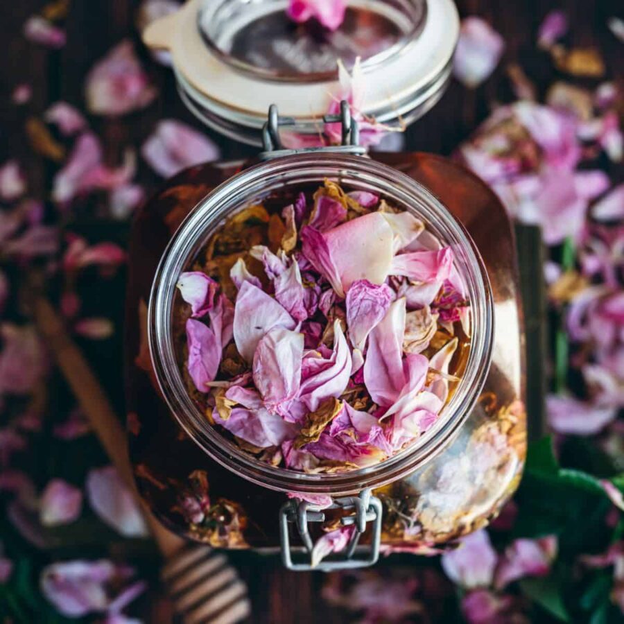 How To Make Rose Infused Honey - Frolic & Fare