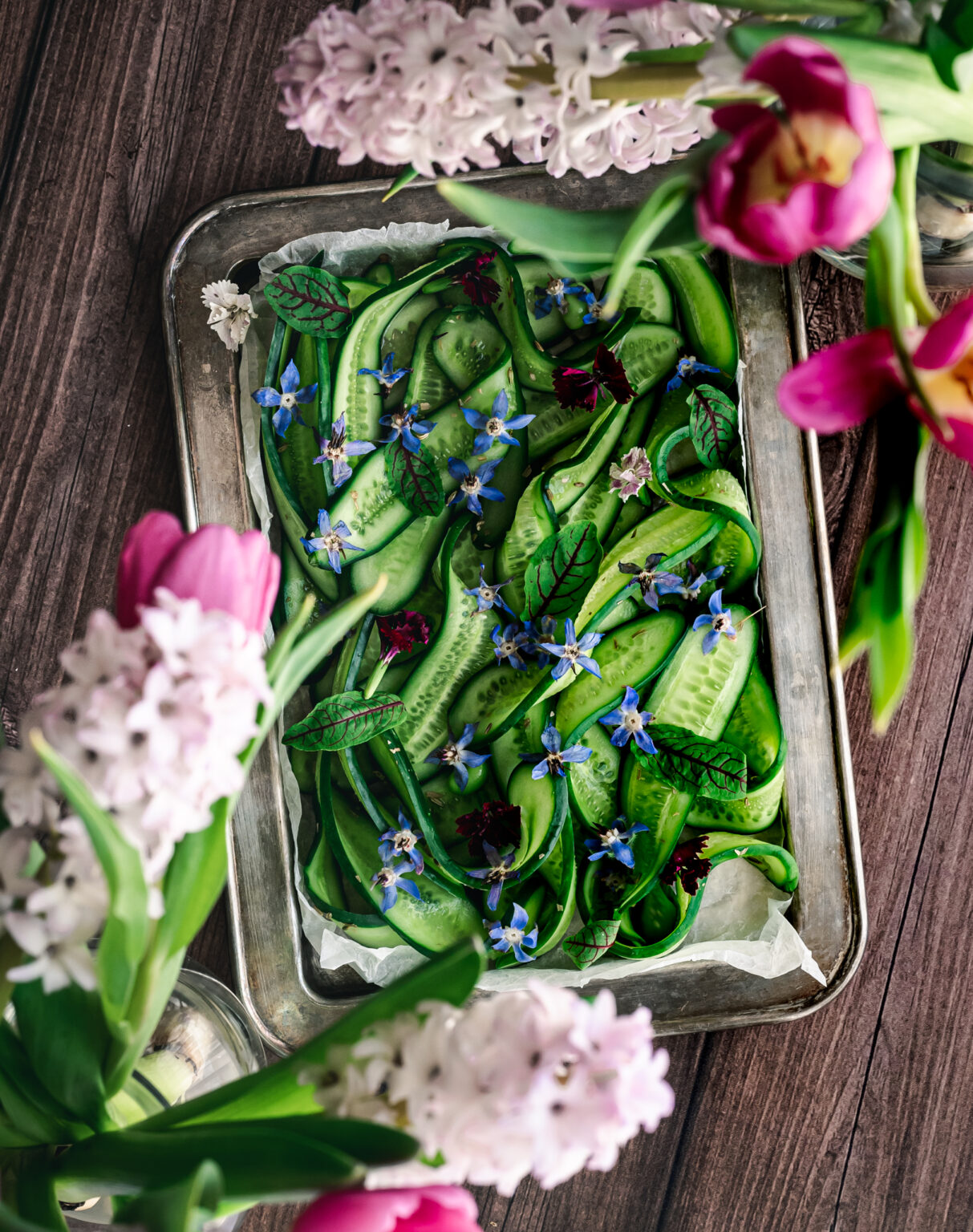 Refreshing Cucumber Borage Salad - Frolic & Fare
