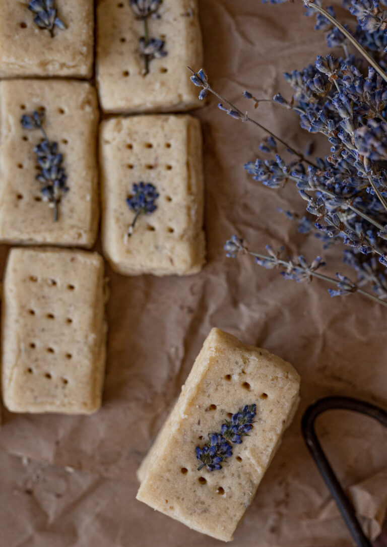 Lavender shortbread cookies - Frolic and Fare