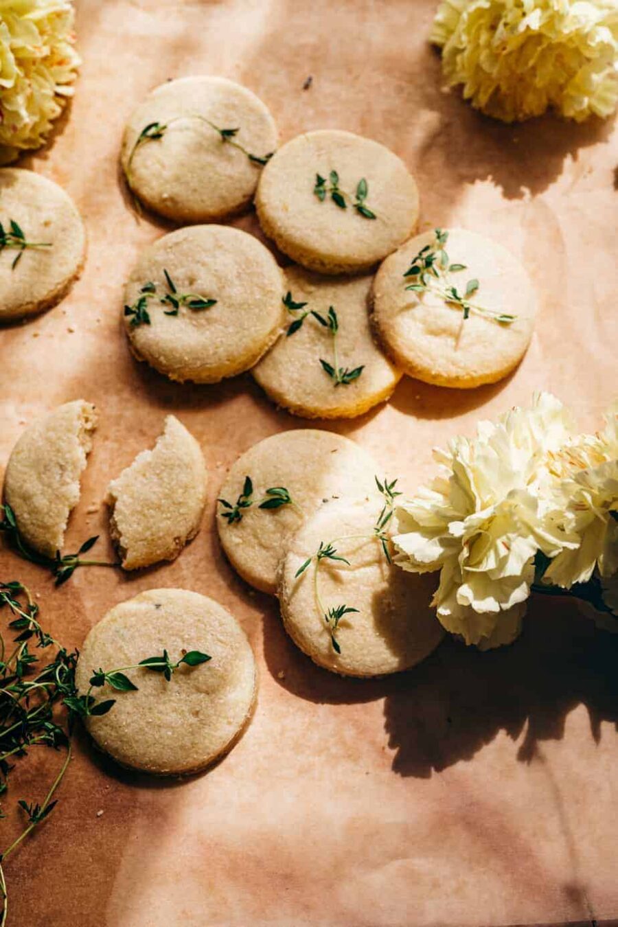 Lemon Thyme Shortbread - Frolic and Fare