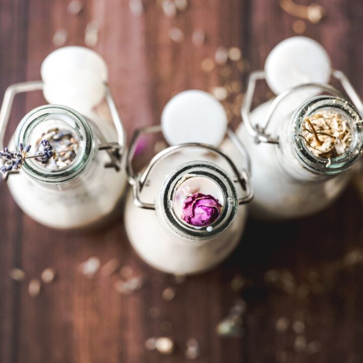 How to make floral infused milk - Frolic and Fare