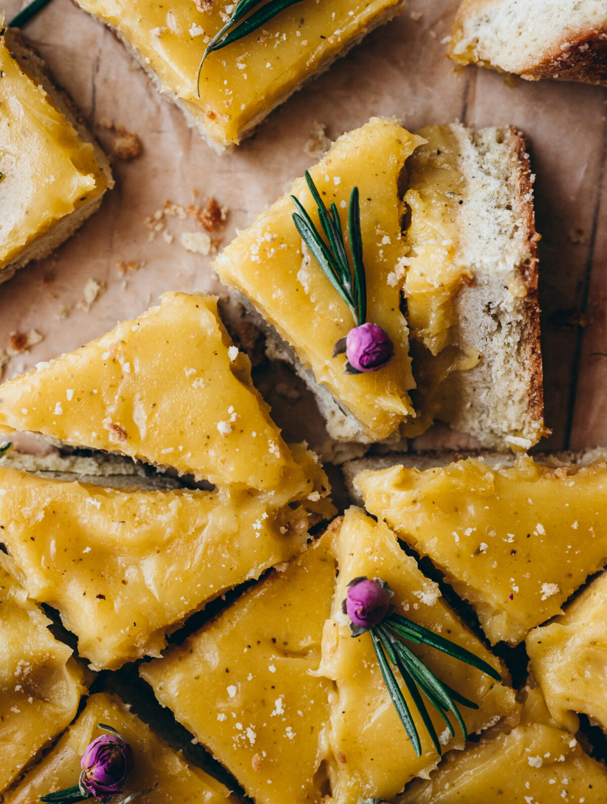 Lemon Rosemary Shortbread Bars - Frolic & Fare