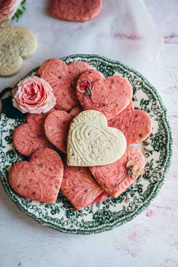 Rose Cardamom Shortbread Cookies - Frolic & Fare
