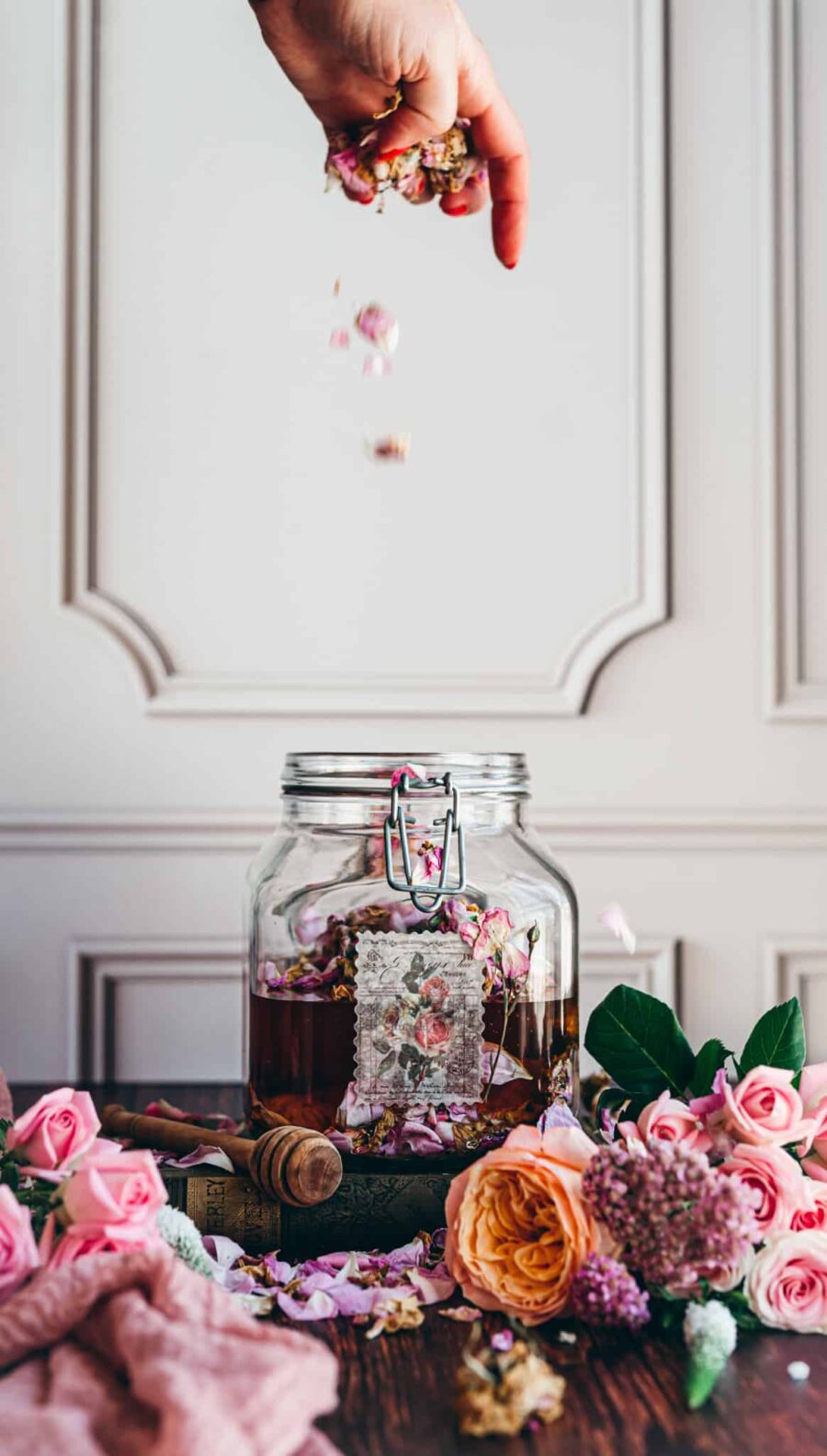 How To Make Rose Infused Honey - Frolic & Fare